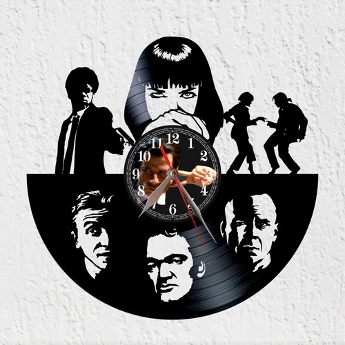Silhouette Pulp Fiction Film Decor Vinyl Record Wall Clock | eBay Australia