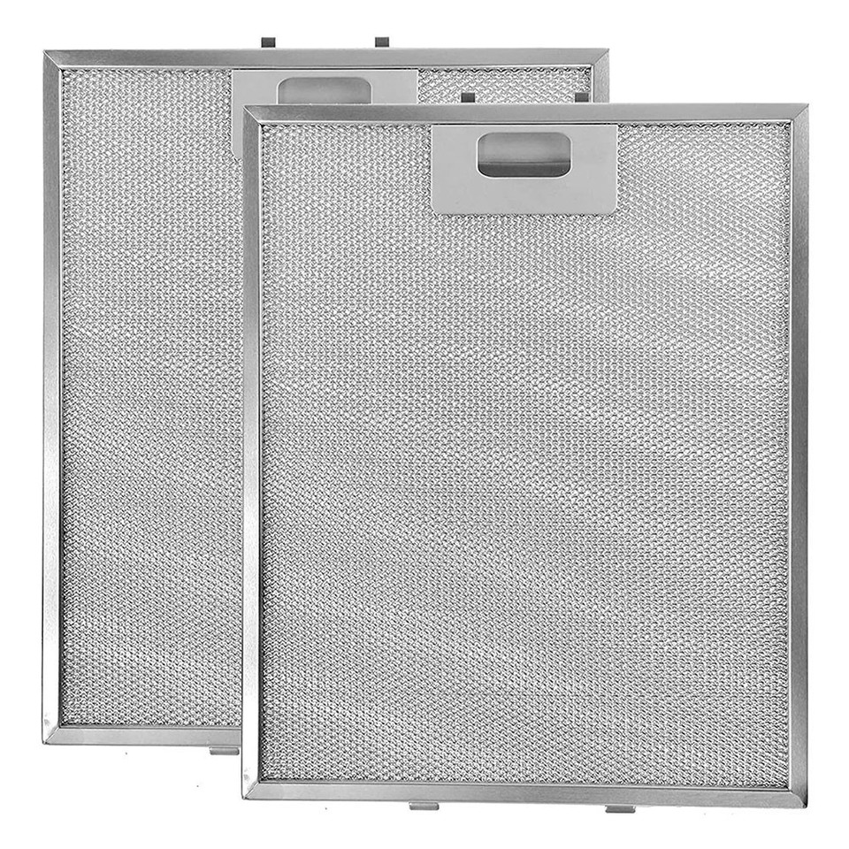 2PCS Silver Cooker Hood Filters for Ventilation Metal Mesh 318 x 258mm ...