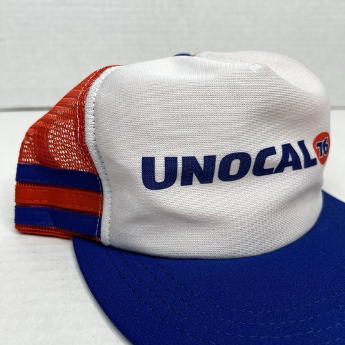 Vintage Unocal Union 76 Gas Oil 3 Stripe Mesh Snapback Hat Trucker | eBay