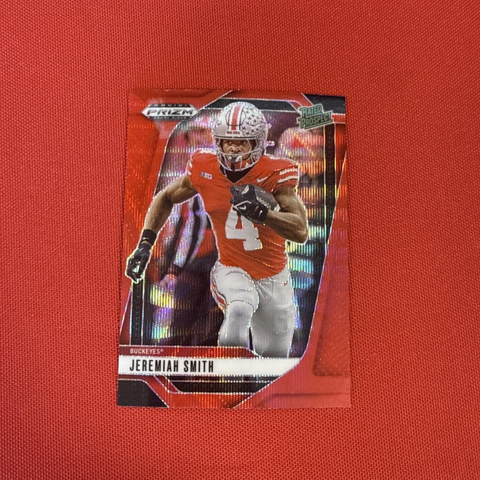 2025 Prizm Draft Picks Jeremiah Smith Red Wave Color Match Ohio State ...