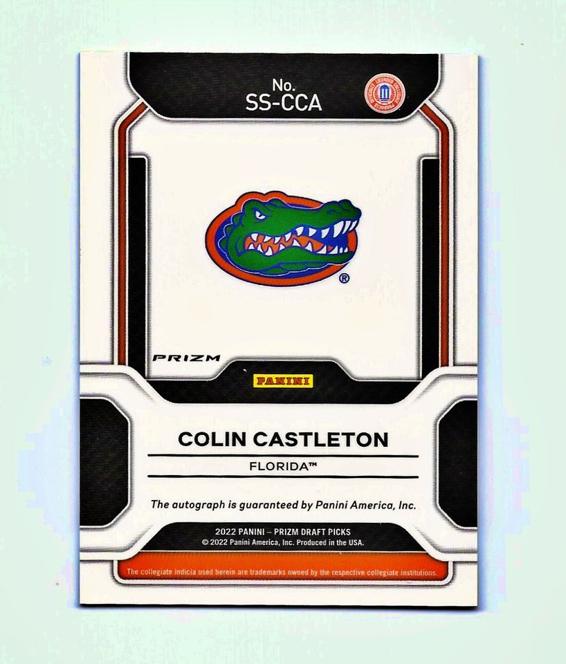 2022-23 Panini Prizm Draft Picks Sensational Signatures Colin Castleton ...