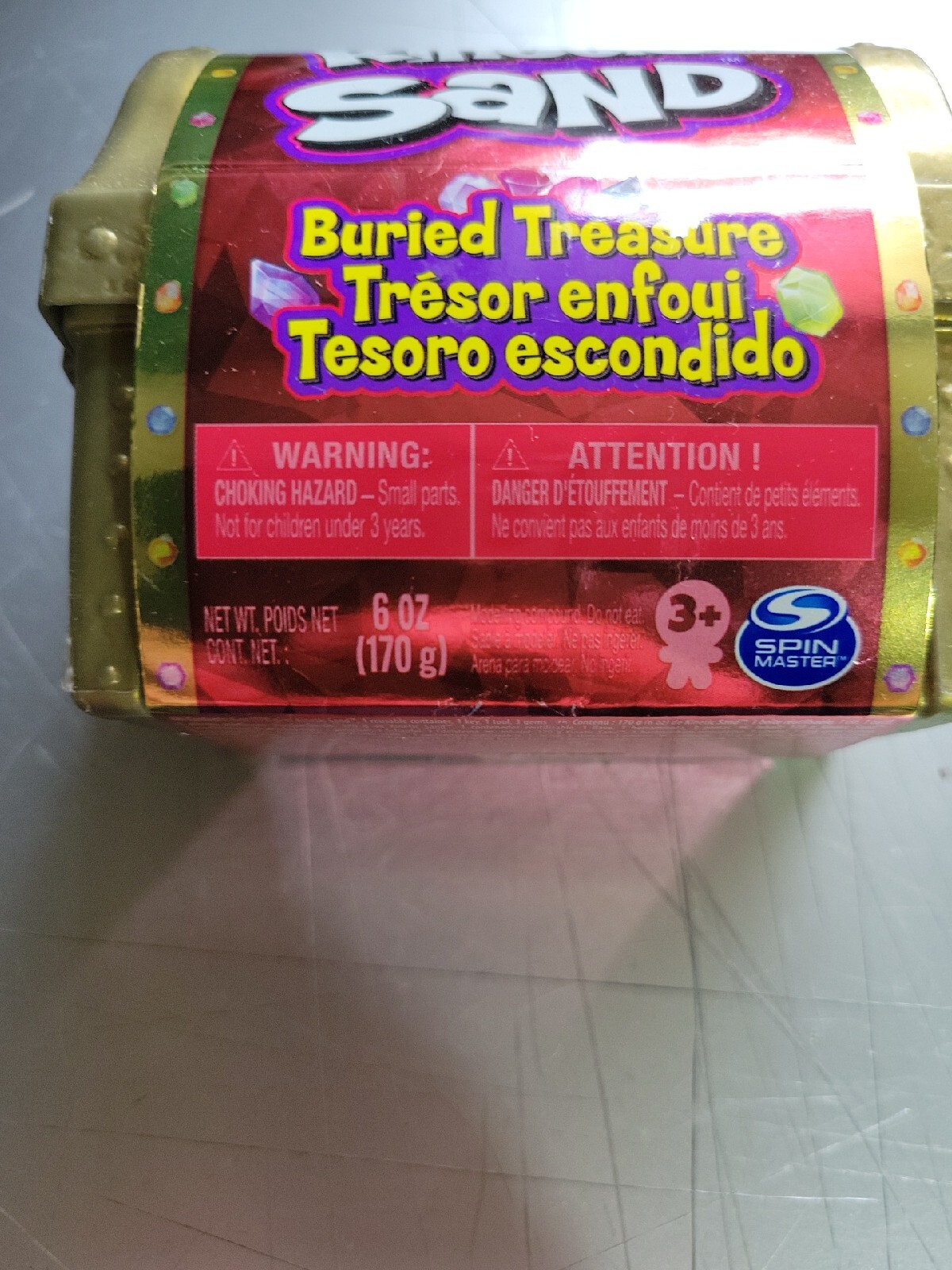 Kinetic Sand, Buried Treasure Playset with 170g of Kinetic Sand and ...