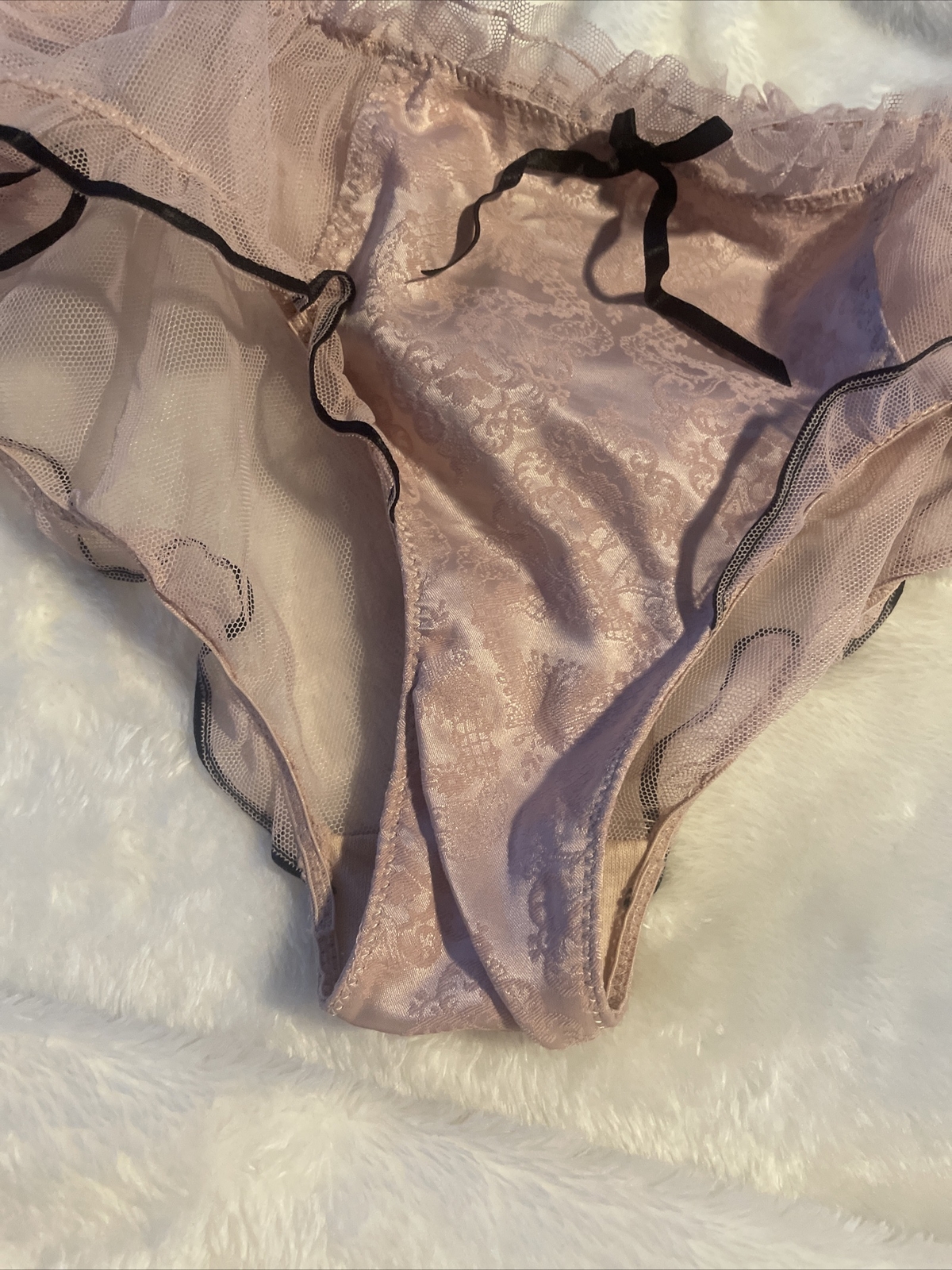 Vintage Victoria’s Secret Sheer Mesh See through Bow … - Gem