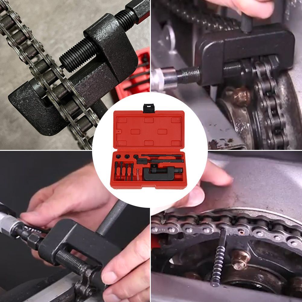 13PCS Heavy Duty Motorcycle Bike Chain Splitter/Breaker Link Riveting ...