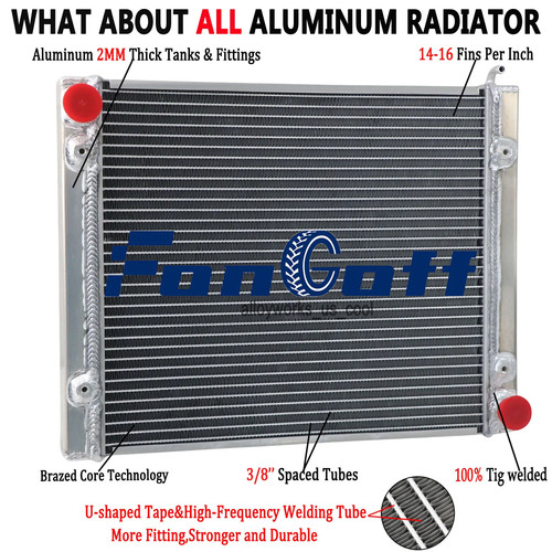 Aluminum 2 Row Cooling Radiator For 2016 16 Polaris RZR 1000 XP Turbo ...