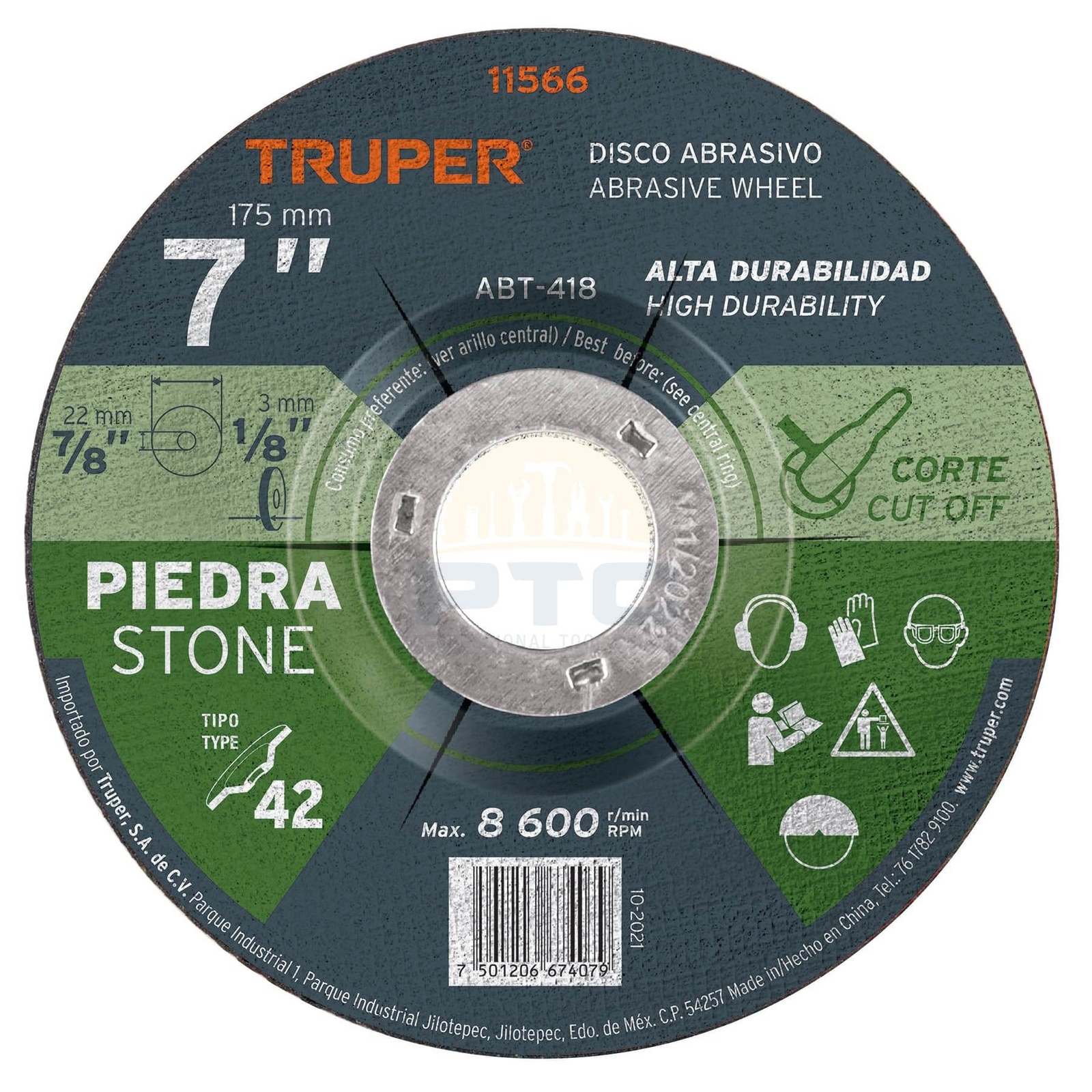 Truper ABT-418 7" x 3.2mm Type 42 Wheel for Stone Cutting | eBay