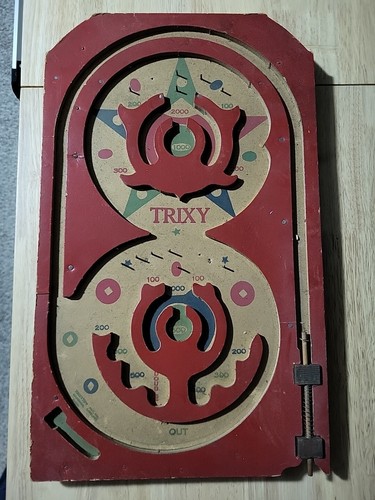 VINTAGE Trixy Pinball Board Game TRIXYTOY CO. Gardener Ma. 1930'S | eBay