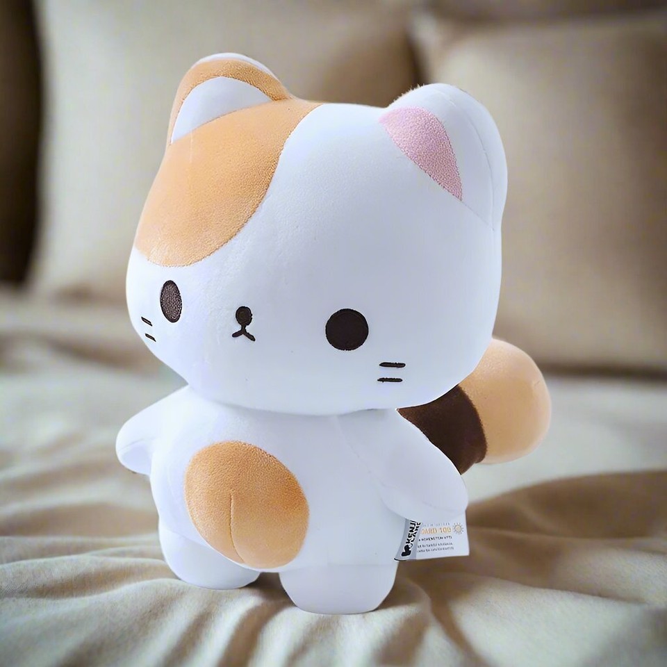 Kenji Cats Soft Plush Toys Fortune Cat, Sleepy Lucky Cat, Two Tail ...