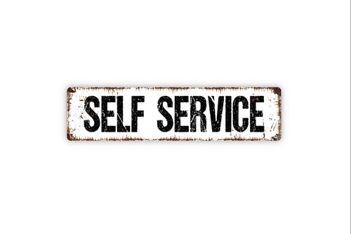 Self Service Sign - Buffet Kitchen Pantry Coffee Guests Bed And ...