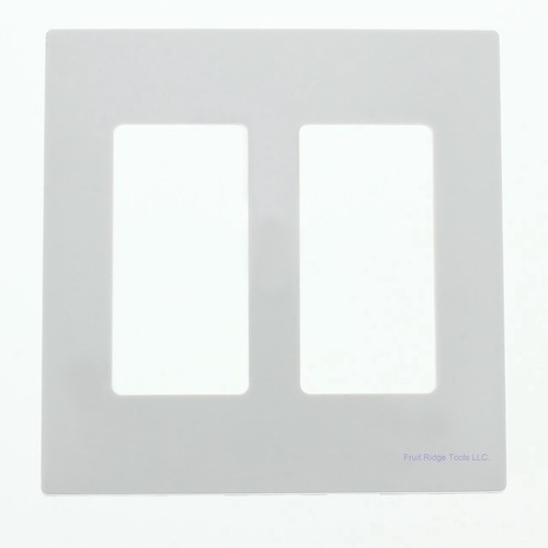 Leviton White Decora SCREWLESS 2-Gang Plastic Wallplate GFCI GFI Cover ...