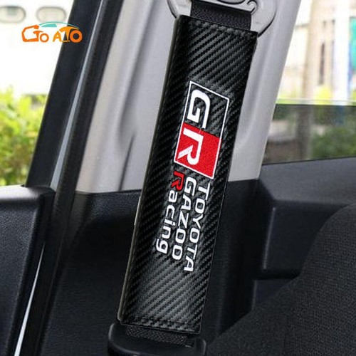Set Of 2 Gr Sport Toyota Gazoo Racing Carbon Fiber Seat Belt Pad Cover ...
