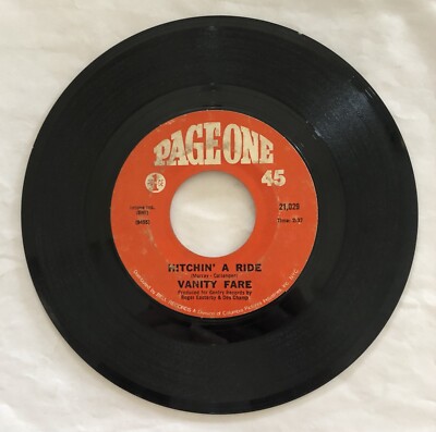 Vanity Fare - Hitchin’ A Ride / Man Child 45 RPM Page One Records Vinyl ...