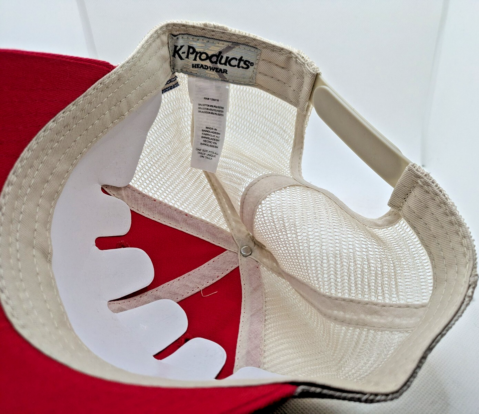 K Products Dekalb Corn Seed Mesh Snapback Farming Hat Red with Flag One ...