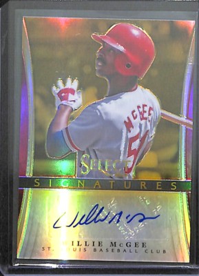 2013 Panini Select Signatures Gold Prizm Autograph #WM Willie McGee No ...