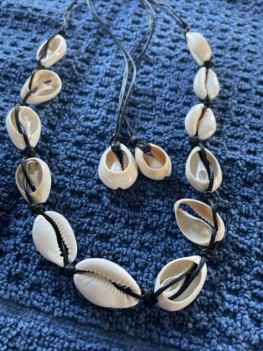 Natural Cowrie Shell Choker Necklace Surfer Beach Conch Puka Sea ...