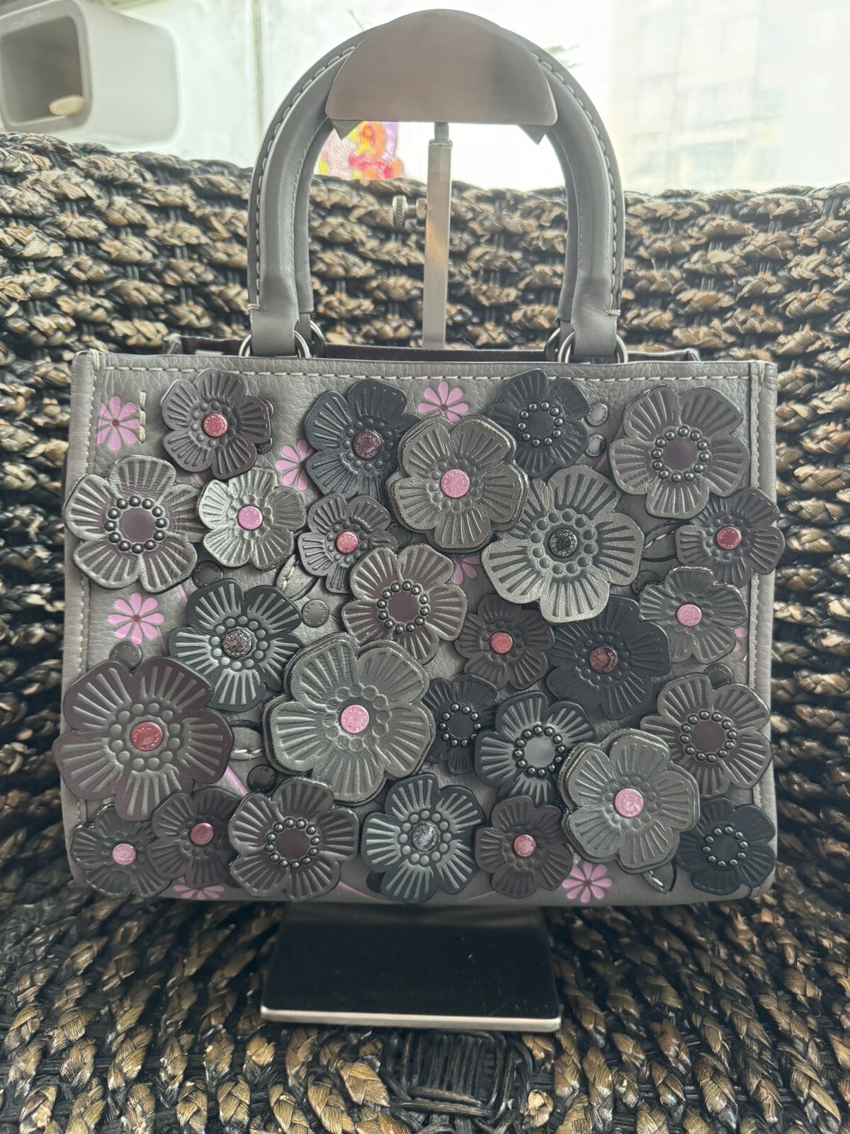 Coach Tea Rose Rogue 25 Gray Bag Only - Gem