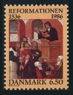 Denmark 830,MNH. Protestant Reformation in Denmark-450,1986.Thorslunde ...