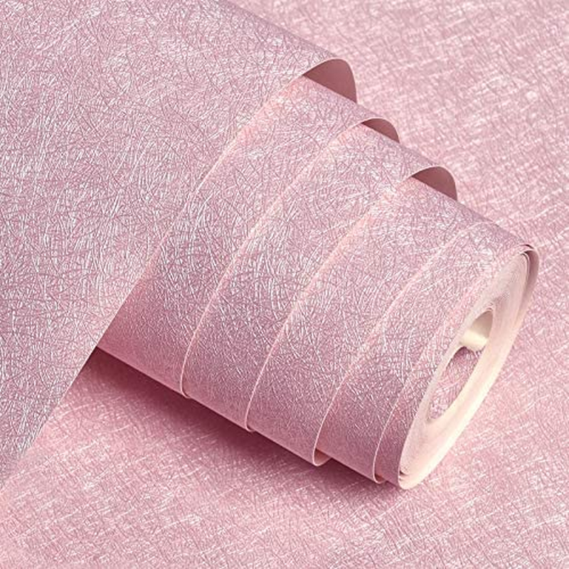 Pink Peel and Stick Wallpaper Silk Embossed Contact Paper, 15.7x118 ...