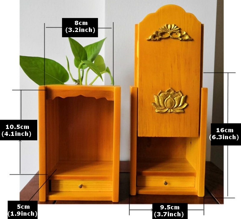 Wood Altar Butsudan Shrine Gold Lotus God Zen Wooden House Religion ...