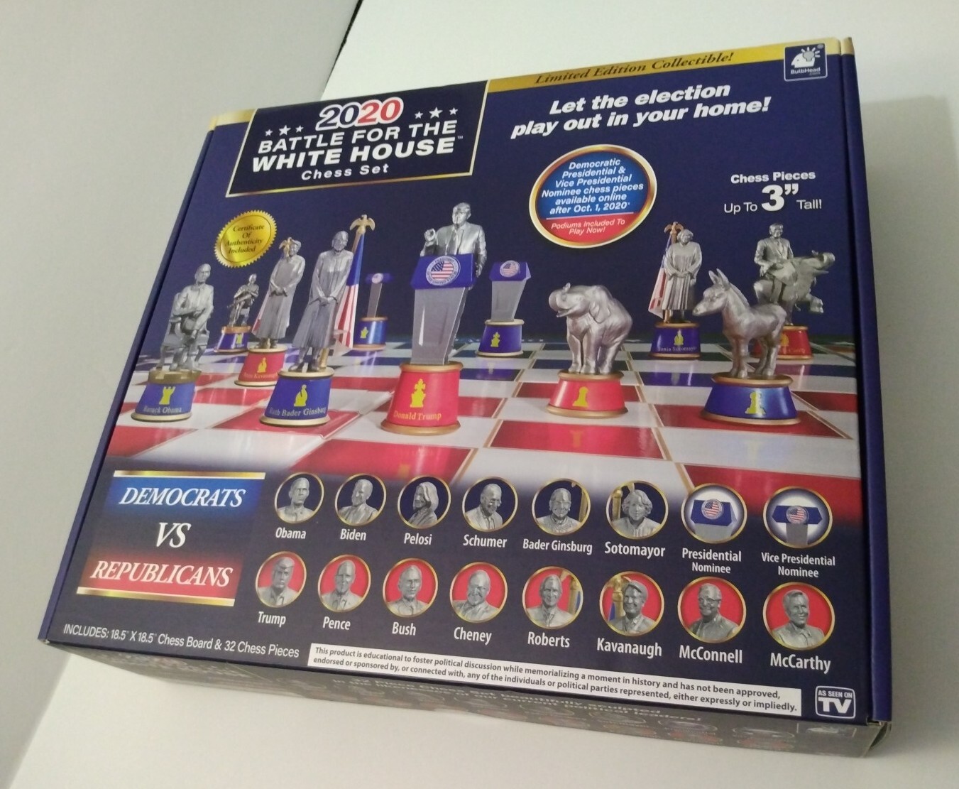 2020 Battle For The White House Chess Set ***LIMITED EDITION*** NEW ...