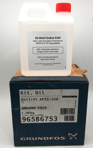 Grundfos 96586753 Kit Oil Ondina X420 1L Shell Ondina 919 Code 001E1425 grundfos-96586753-kit-oil-ondina-x420-1l-shell-ondina-919-code-001e1425