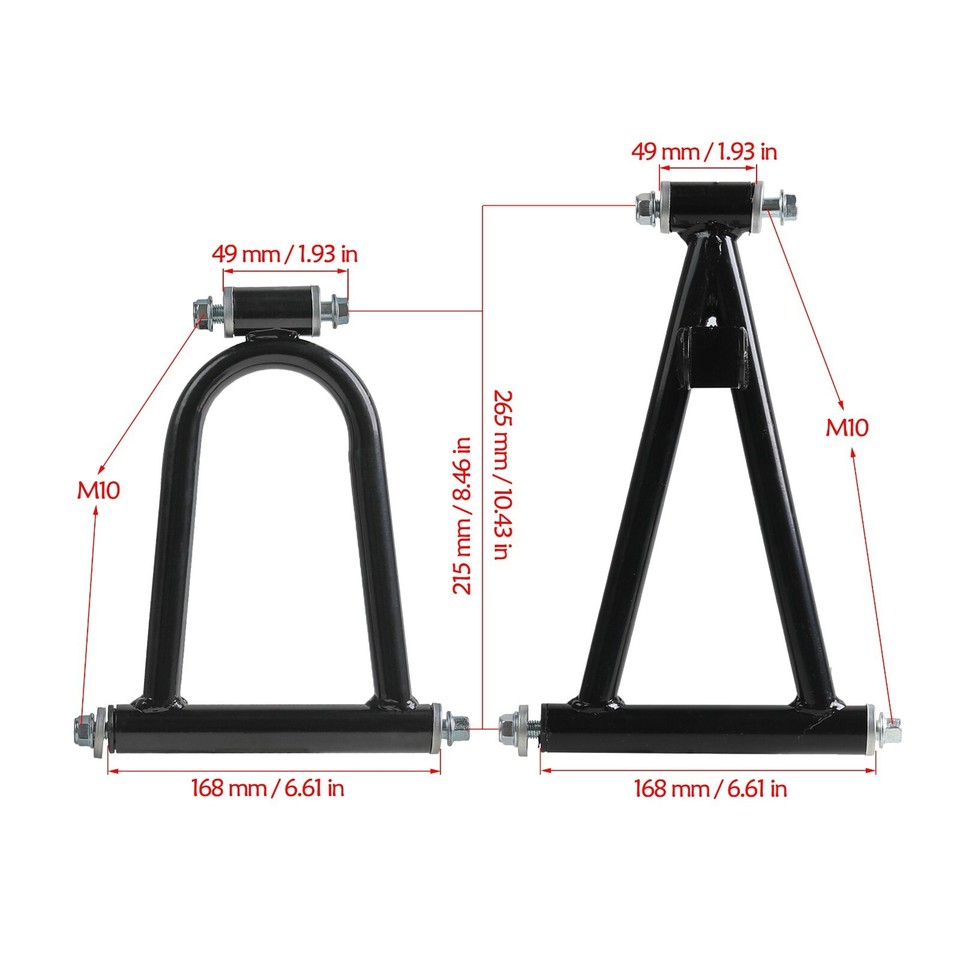 Go kart Front Suspension Swing Arm Kit Drum Brake Wheel Hub ATV Quad ...