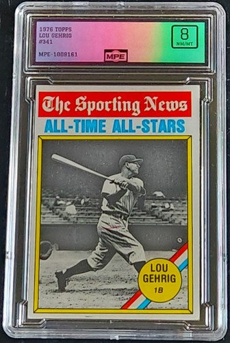 LOU GEHRIG - 1976 TOPPS ALL TIME ALL-STAR #341 HOF NEW YORK YANKEES ...