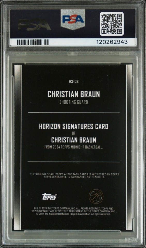 2023 Topps Midnight —Horizon Twilight#199— Christian Braun — MINT PSA 9 ...
