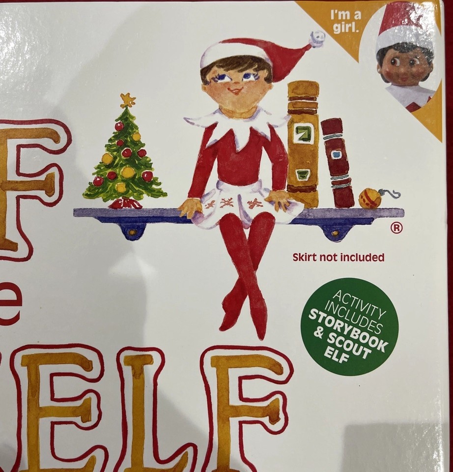 🎄The Elf on the Shelf Brown Eyed GIRL Elf by Chanda Bell Hardcover Book ...