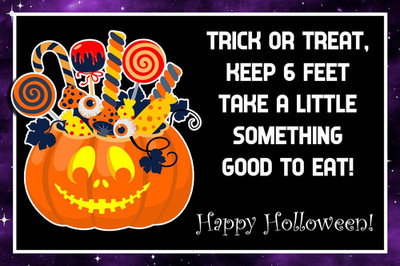 Self Serve Trick or Treat Station, Halloween Yard Sign | eBay