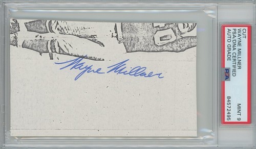 Wayne Millner 3x5 Cut Mint 9 HOF PSA/DNA Signed Auto Autographed | eBay