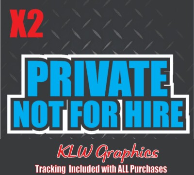 Private Not for Hire Decal Sticker Car Turbo Diesel Truck Trailer Semi ...
