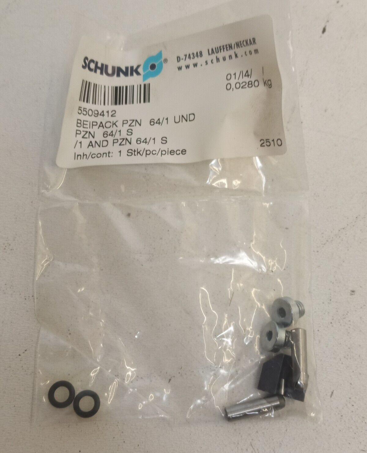 SCHUNK PZN 64-1 -AS mit Beipack Art.Nr. 300510, 3-Finger Zentralgreifer ...