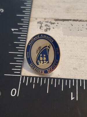 Holland America 25 Mariner Society Cruise Line Ship Gold tone lapel pin ...