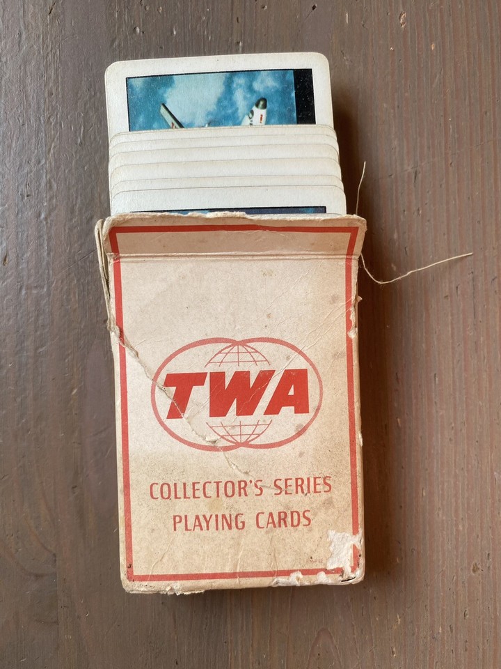 Vintage Playing Cards TWA Advertising Lockheed 1649- 1957 | eBay