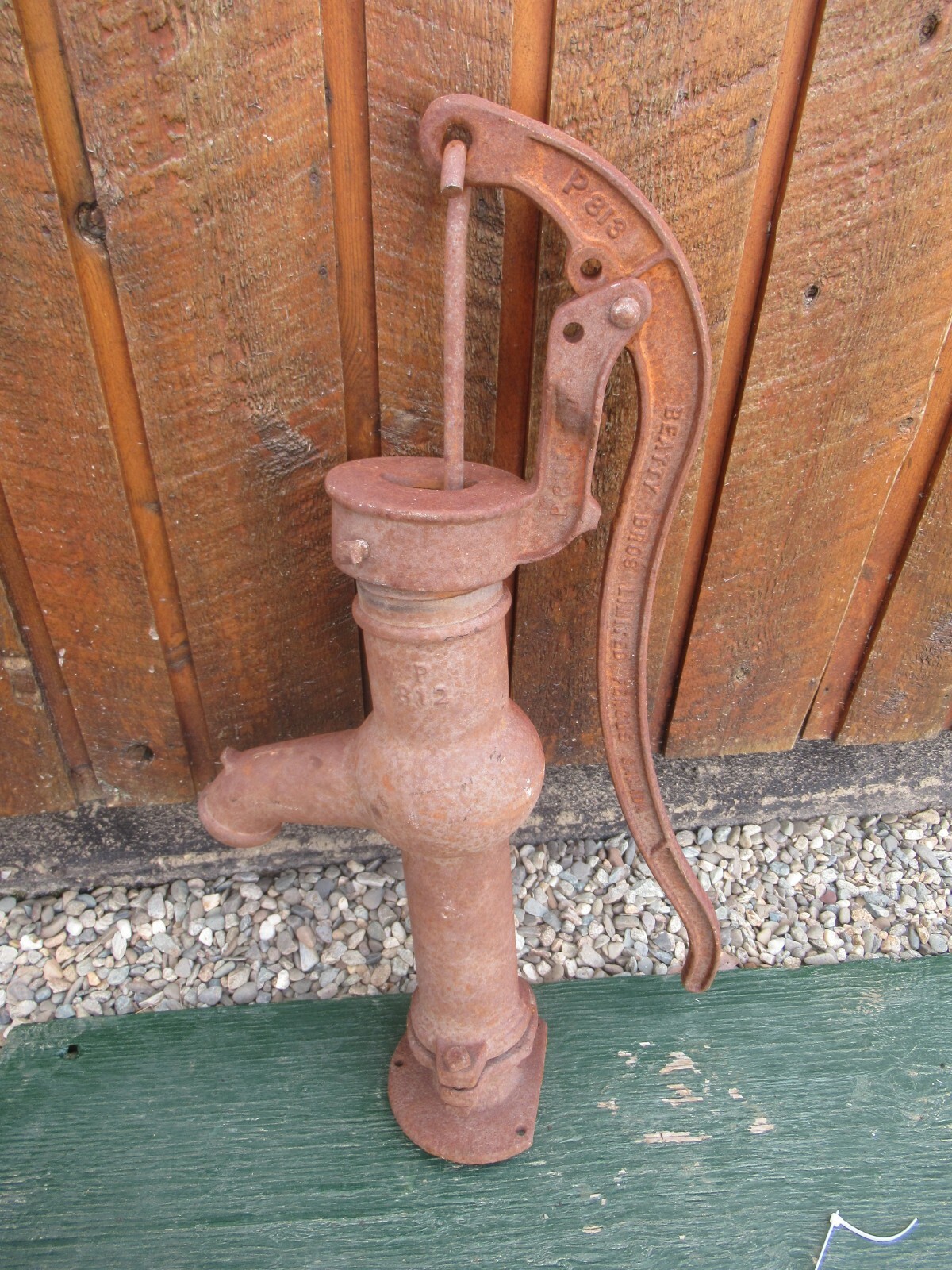 GREAT OLD Cast Iron Hand WATER PUMP Beatty VERY TALL GREAT DECORATION ...
