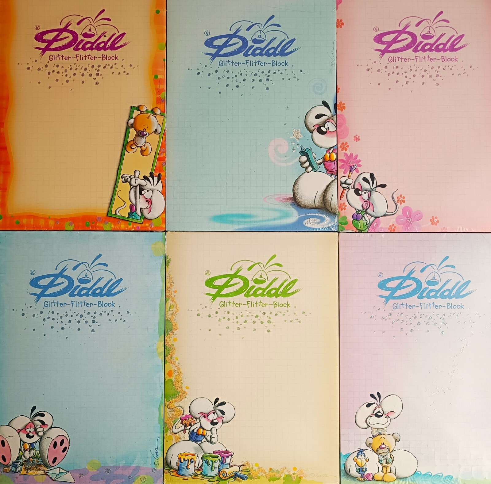 Diddl Glitter Serie komplett 6 Blätter DIN A5 | eBay