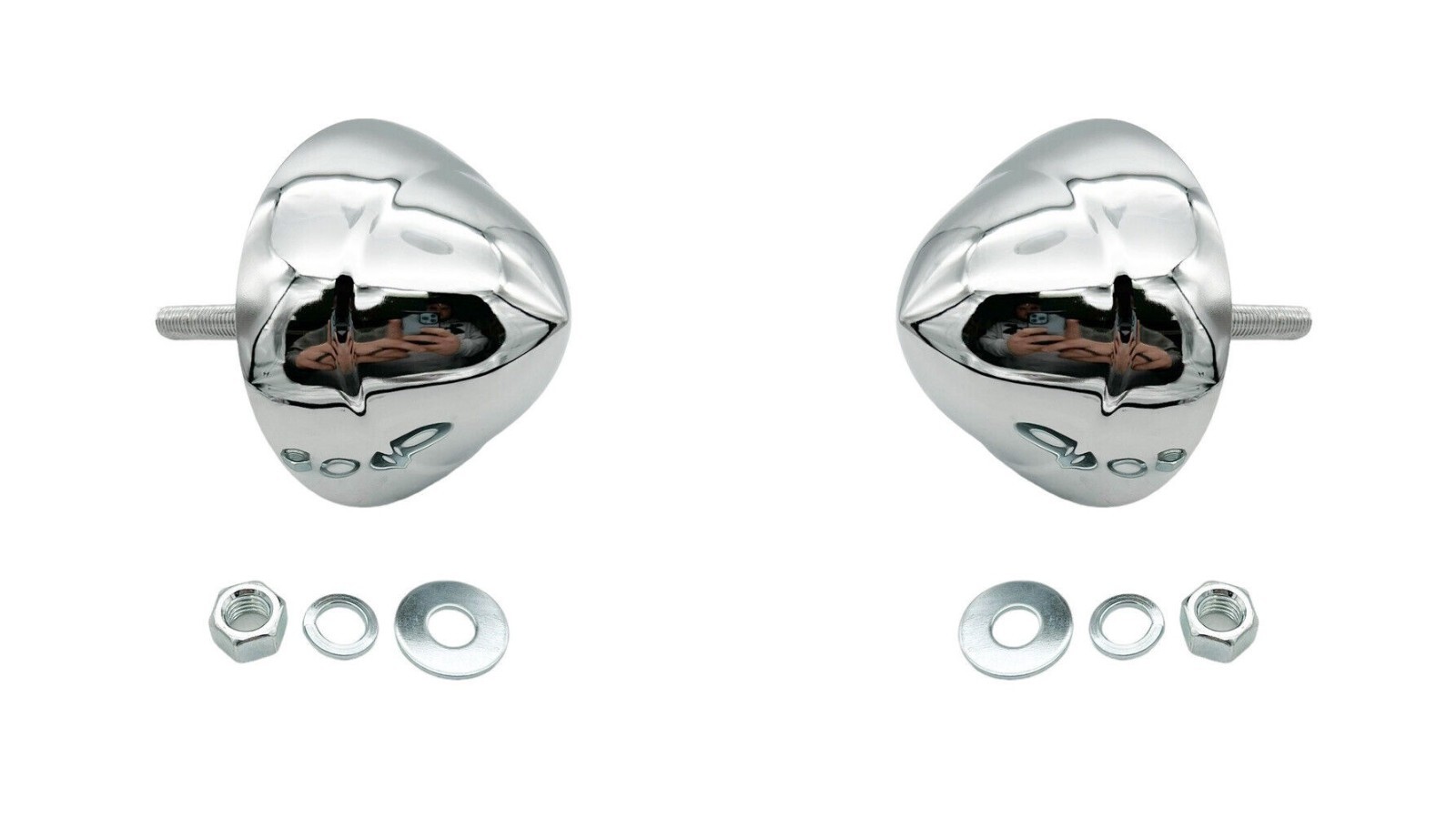 & 150 Chrome Steel Bumper Bolts Bullets For Pair | Right"