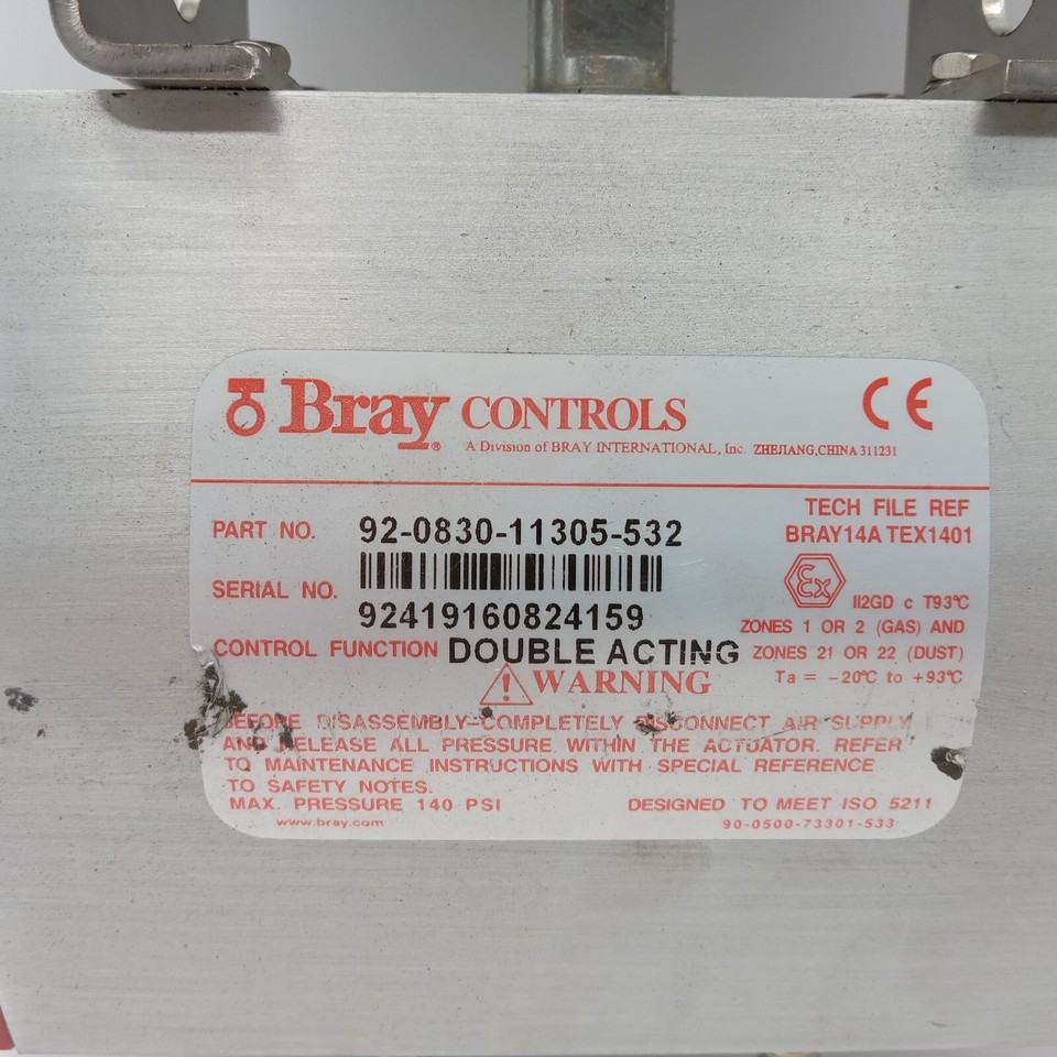 Bray Controls 92-0830-11305-532 Actuator w/ PMYB-E120 Valve Position ...