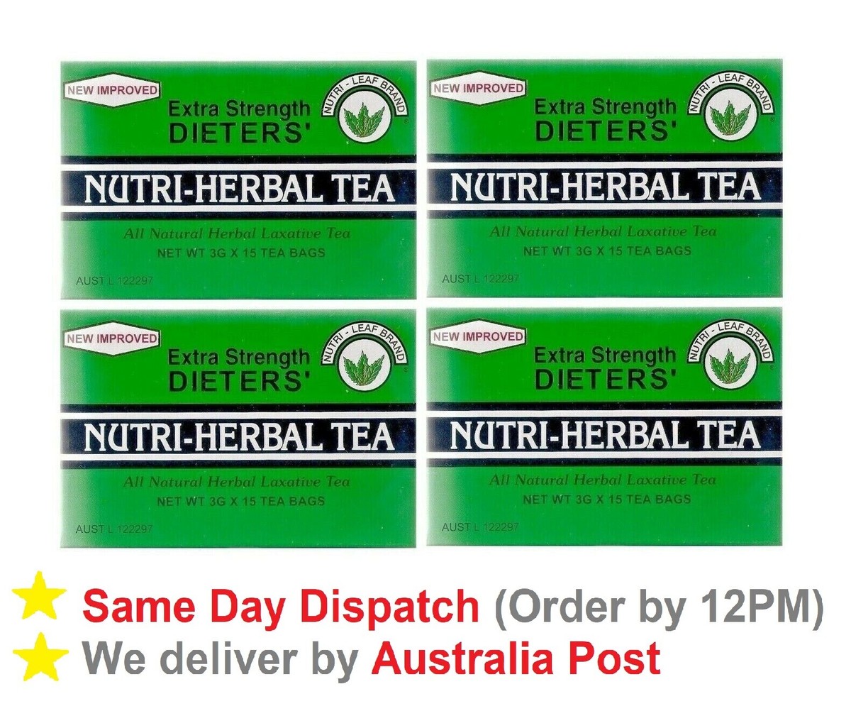 Nutrileaf Herbal Tea Bags Slim Tea Extra Strength 15 Pack My