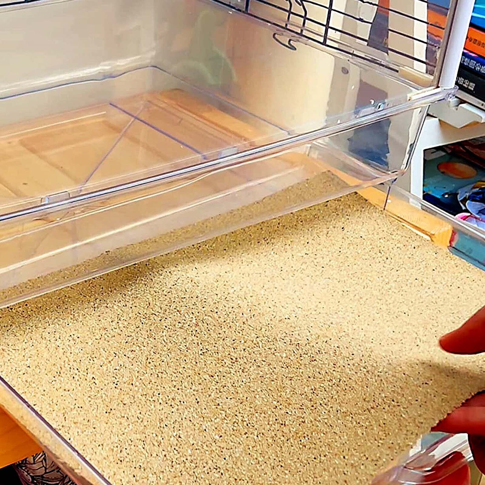 Kagesan Blue Medium Bulk Value Box 200 Bird Cage Sand Sheet Sand Paper ...