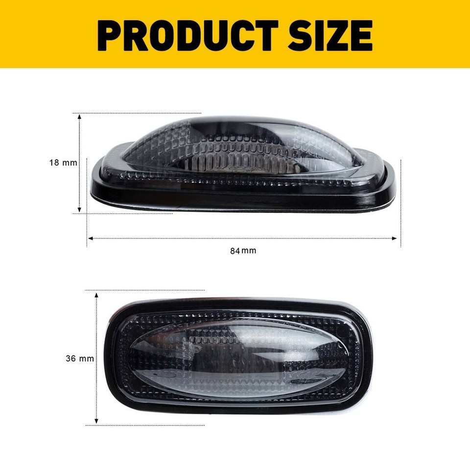 LED Side Dually Amber/White Fender Marker Bed Light Fits 2003-09 Dodge ...