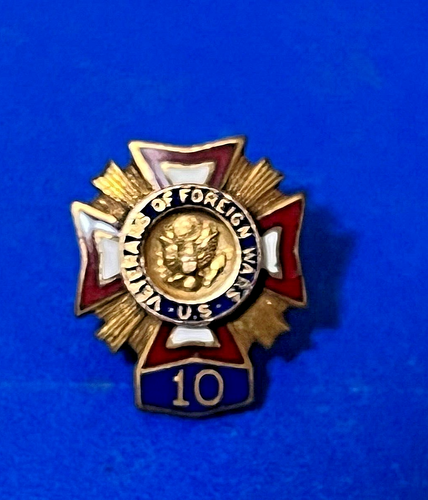 VFW (Veterans of Foreign Wars) 10 Year Tie Tac or Lapel Pin | eBay