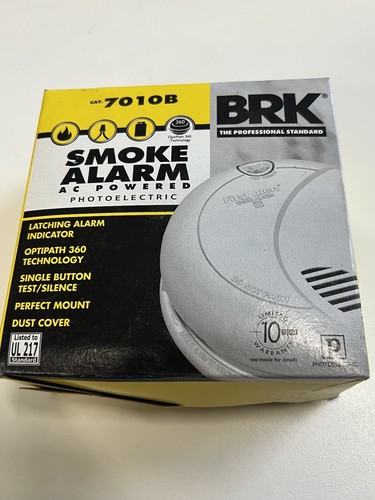 BRK 7010B AC Powered Smoke Alarm Photo Electric Optipath 360 Technology ...