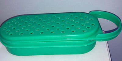 Vintage Tupperware Green Oval Cheese Grater Keeper Container #1375 1374 ...