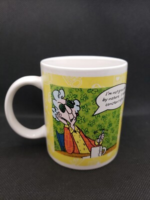 Maxine Yellow Ceramic Coffee Cup I'm Not Grouchy by nature. Breakfast ...