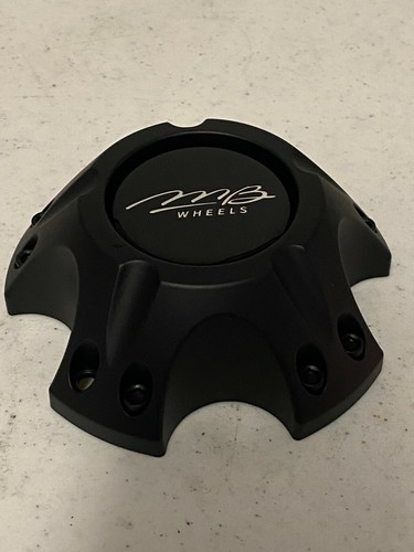 MB Motoring Vortex Wheels Flat Black Wheel Rim Hub 5 Lug Cover Center ...