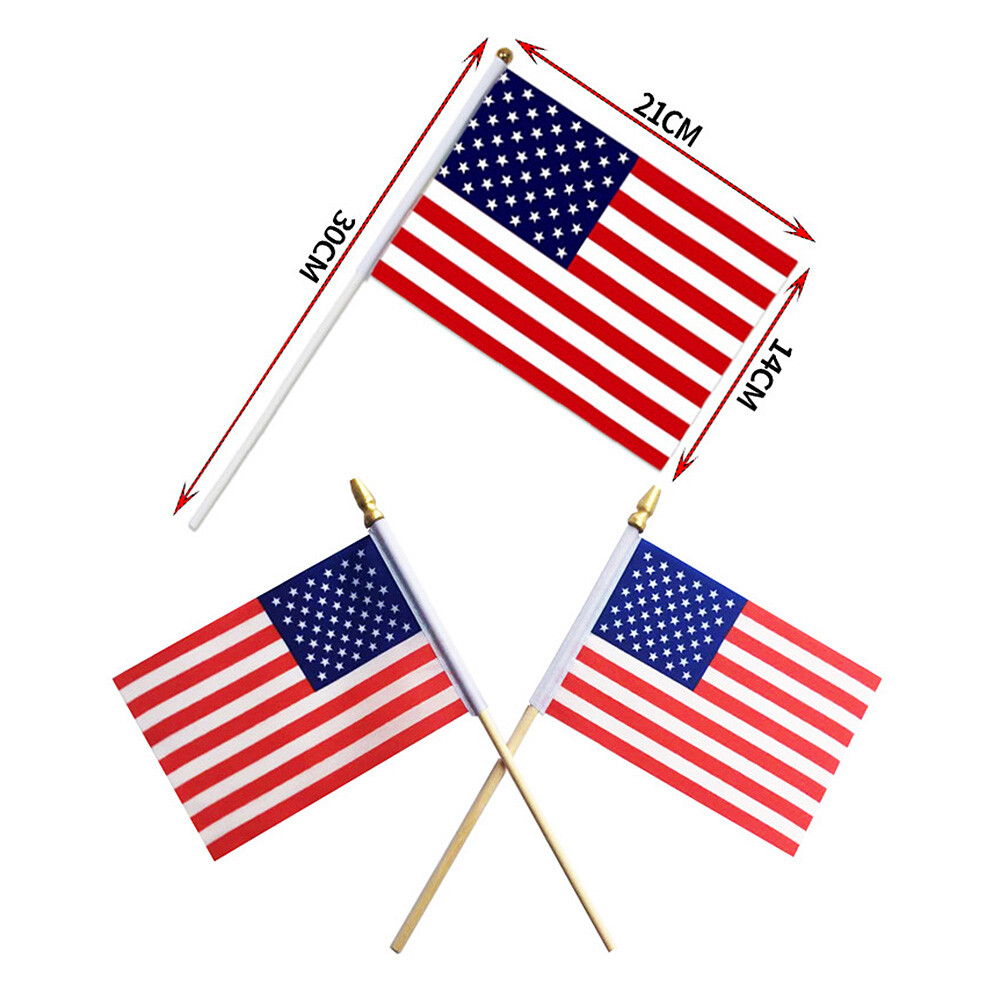 Small American Flag Transparent USA Flag Food Pick 6,5cm (144 Units)