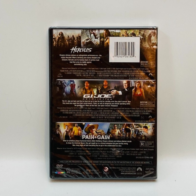 Dwayne Johnson 3 Movie Action Pack (DVD) The Rock Hercules, Pain & Gain ...