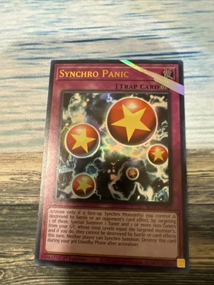 Synchro Panic Ultra Rare 1st Ed BLTR-EN037 NM Yugioh Misprint Extremely ...